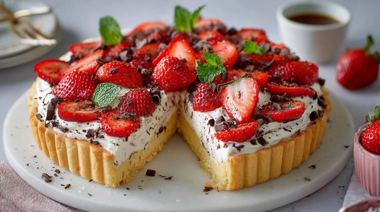 Erdbeer-Stracciatella-Torte: perfekt für den Frühling