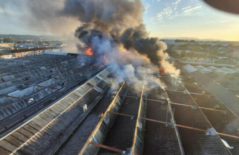 Asbestos materials removed from roads and footpaths after fire at ...