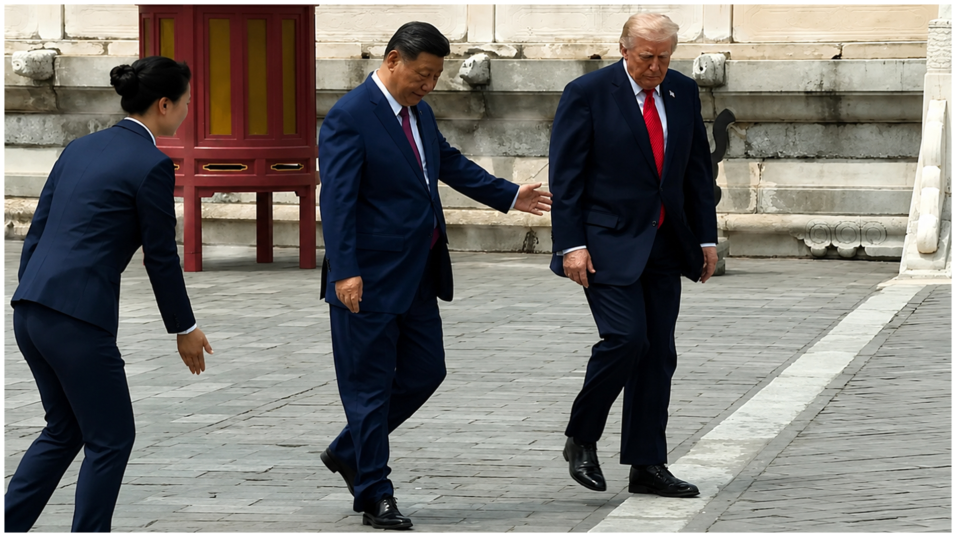 President Xi Jinping appears to pause for Donald Trump to catch his ...