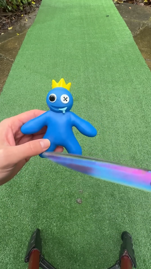Blue thing flooded my garden: unexpected toy invasion