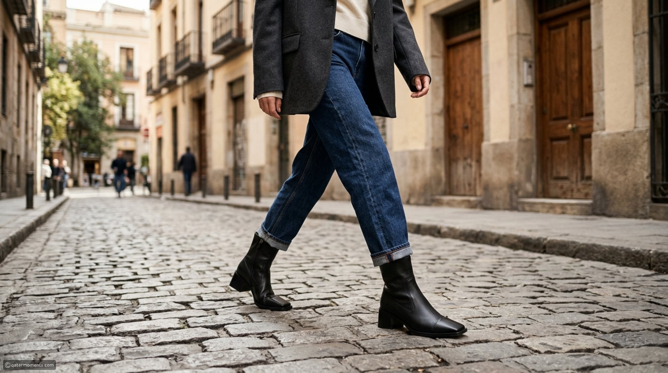 The chic ’90s shoe trend stylish European women are reviving with jeans