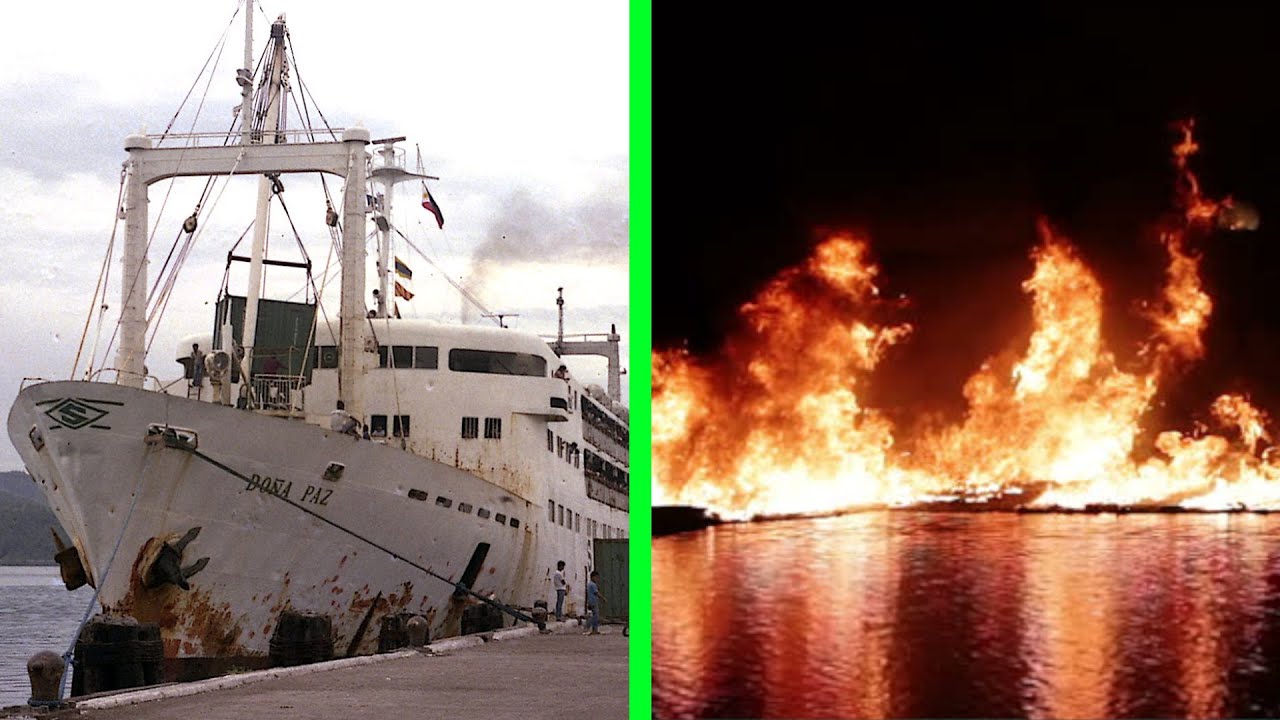 The oil tanker hit the ferry… then thousands were swallowed by fire