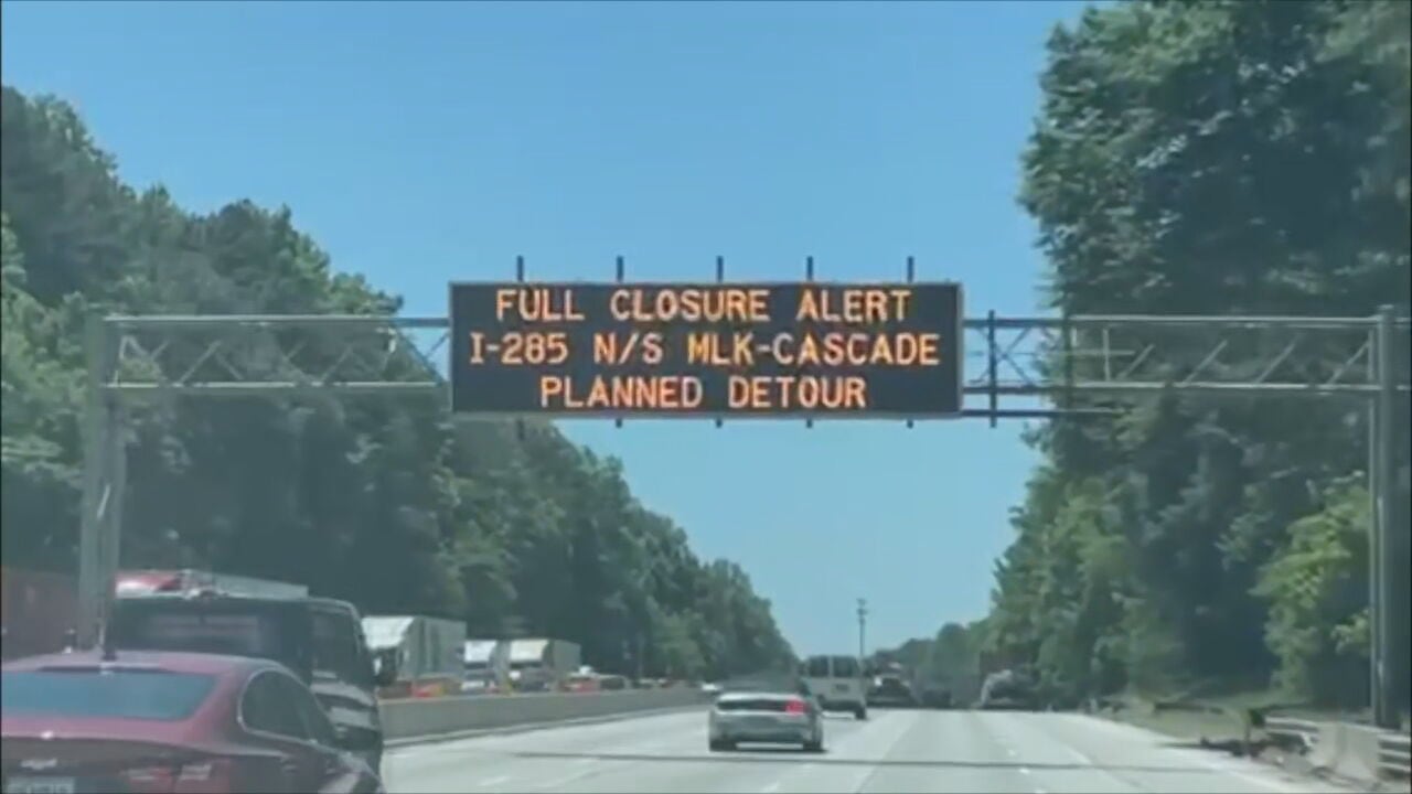 Weekend closure of I-285 Westside resumes after weather delay