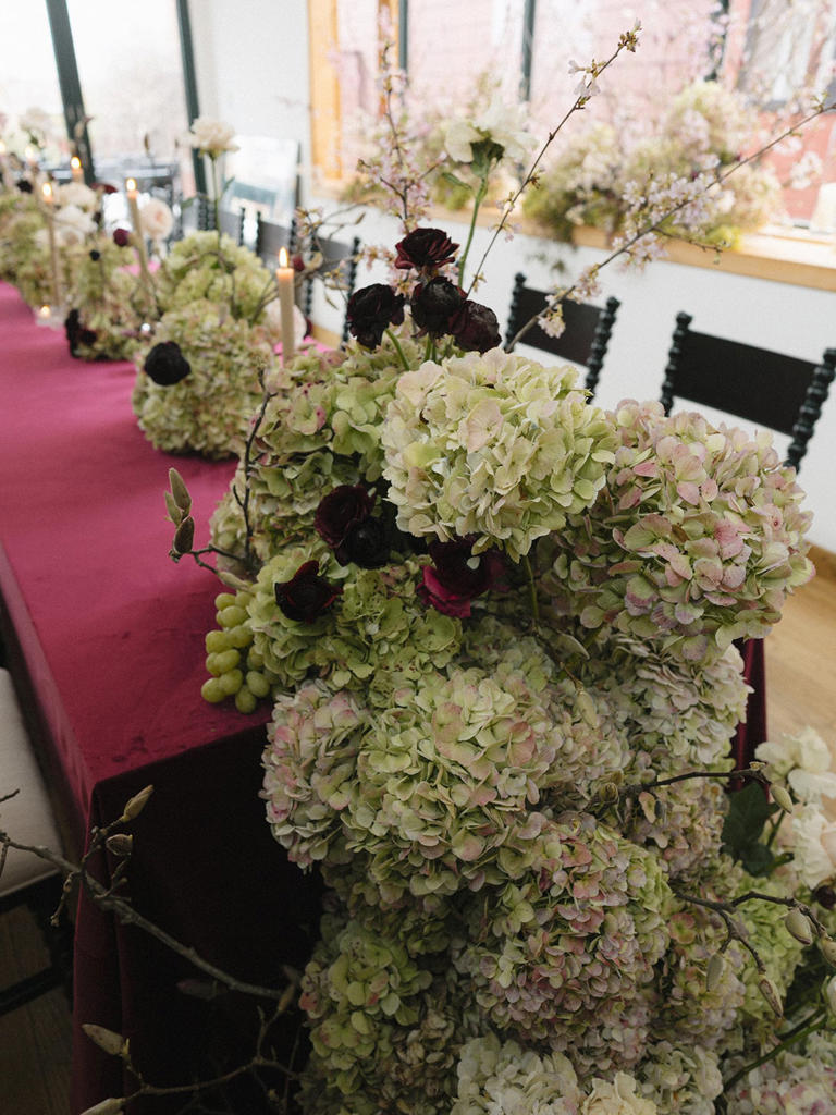 The decadent menu at this moody springtime microwedding included fried ...