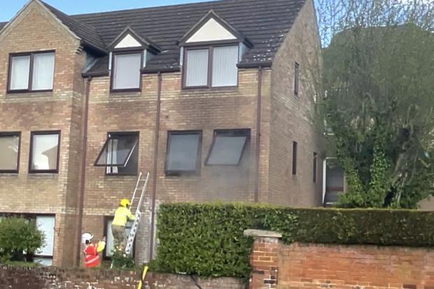 Man rescued from flat after fire in first floor apartment