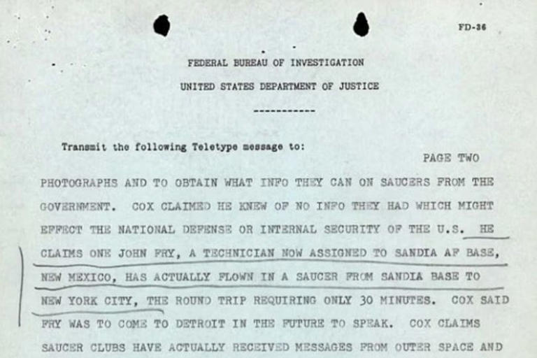 FBI's secret UFO files expose terrifying messages from outer space in ...