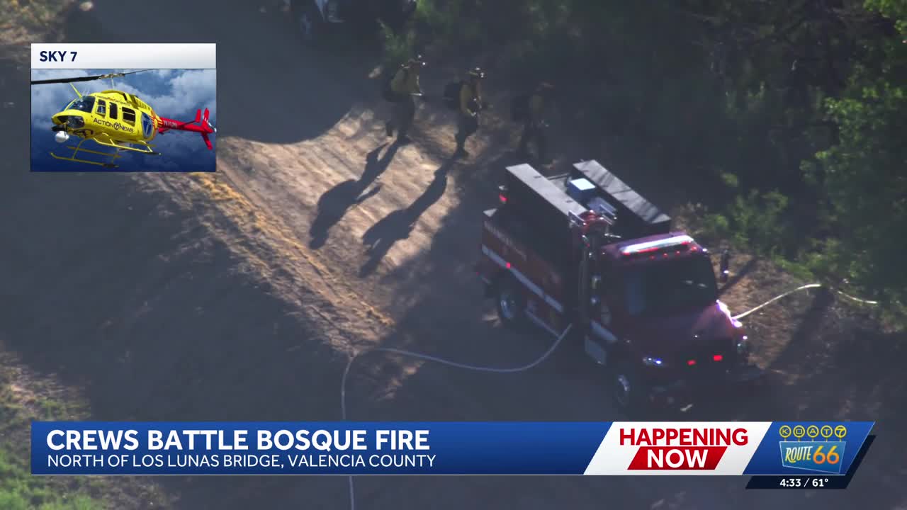 Small bosque fire near Los Lunas bridge