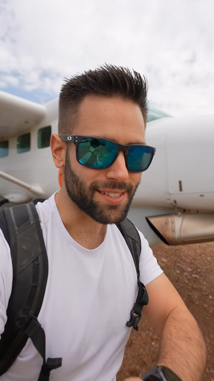 Bush plane safari arrival landing in the heart of Africa adventure