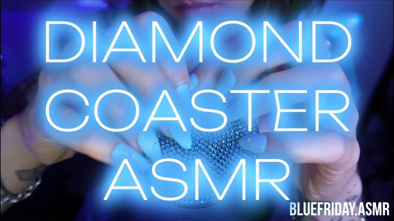 Sparkling diamond coaster tapping ASMR