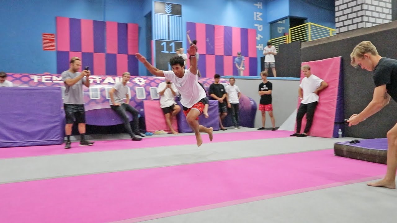 Insane athletes versus the best trampoline park