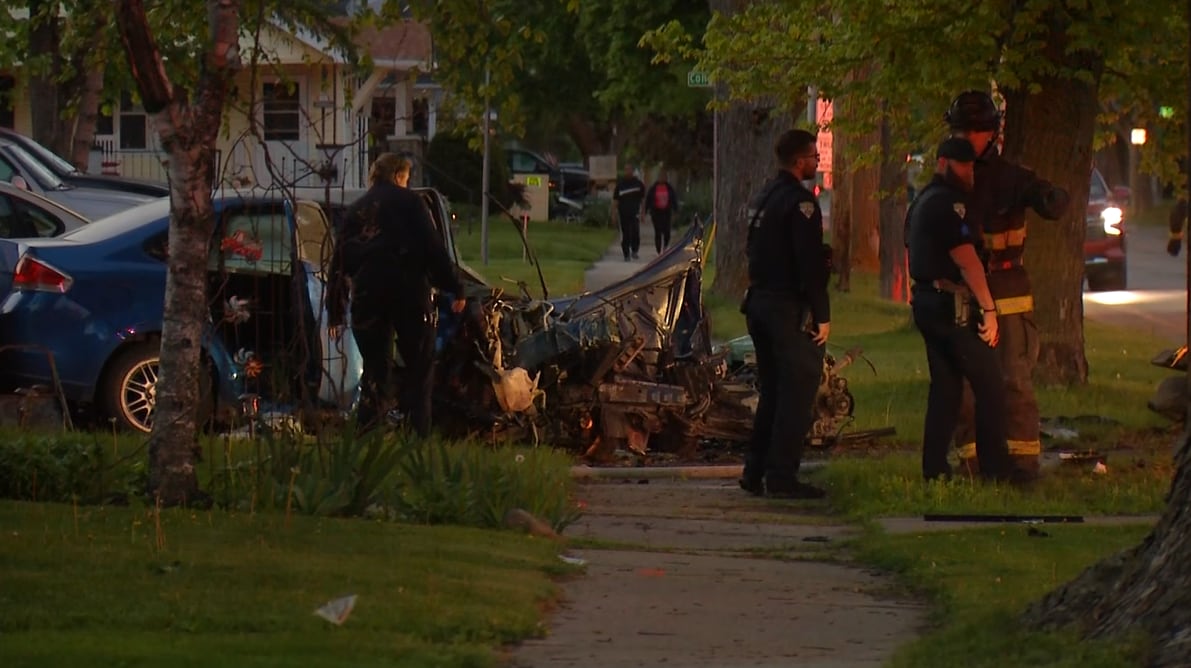Police rescue woman from burning car
