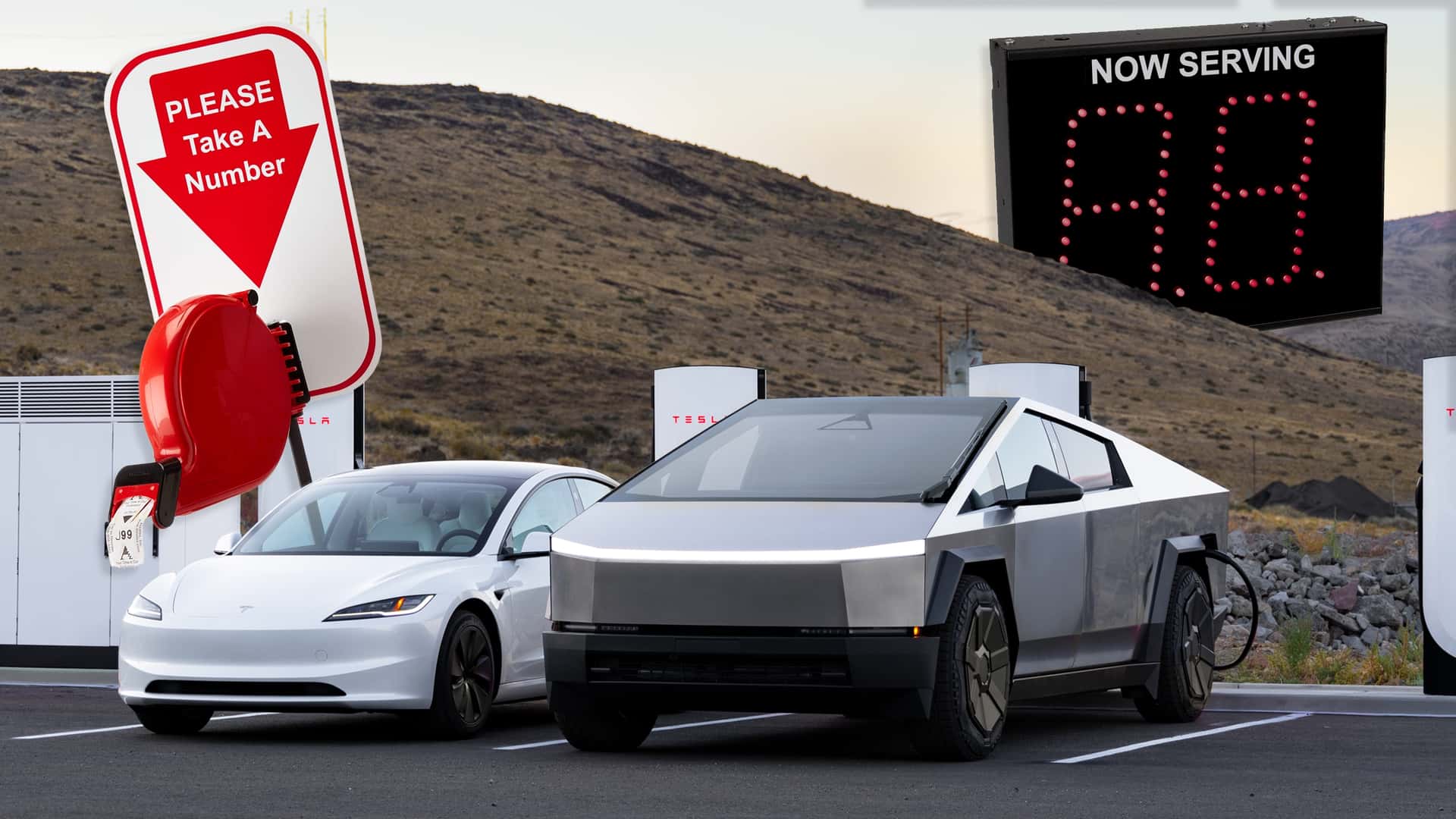 Tesla sperimenta le code virtuali ai Supercharger