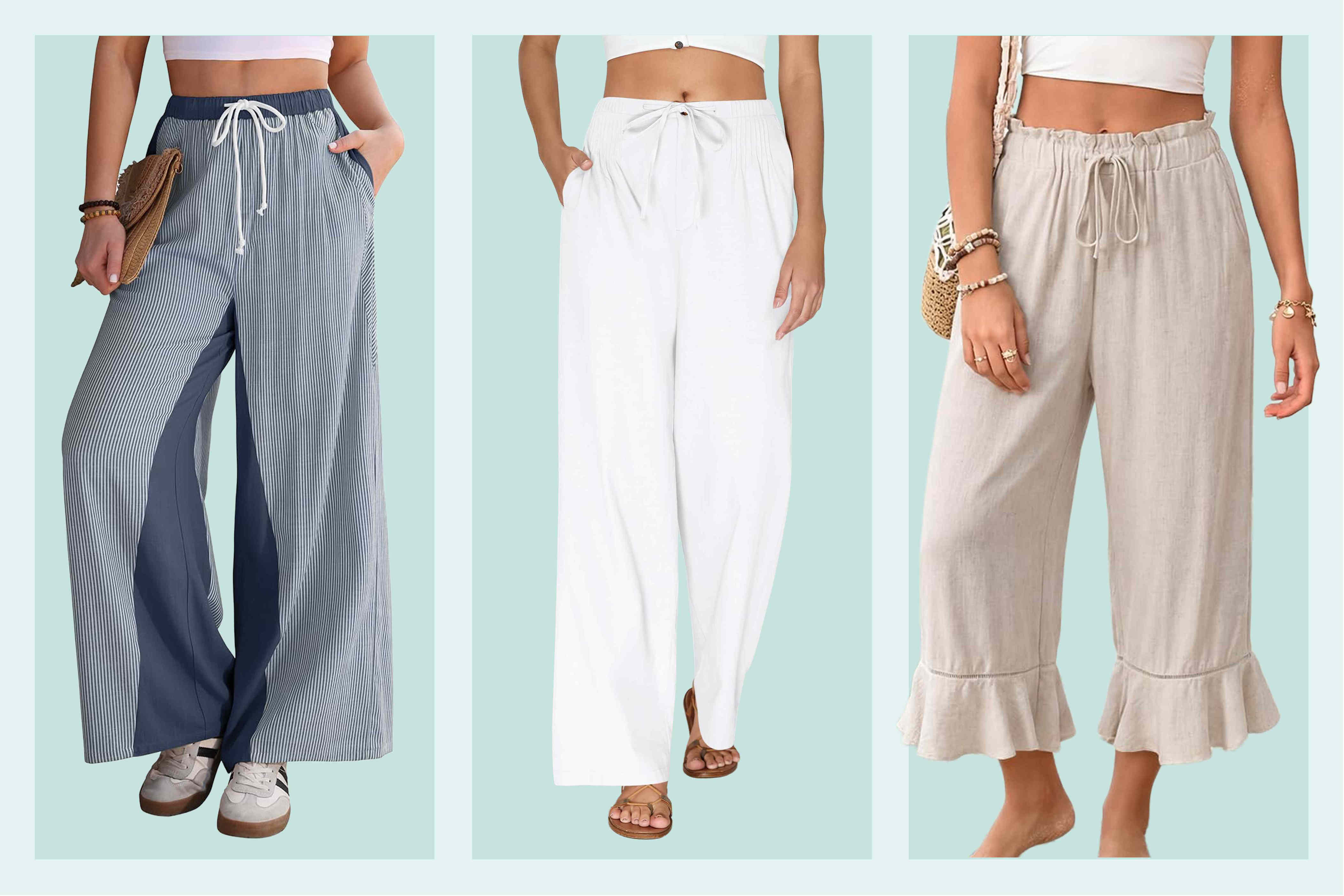 I’m snagging these 23 linen pants on Amazon—shop wide-leg, high-waisted ...