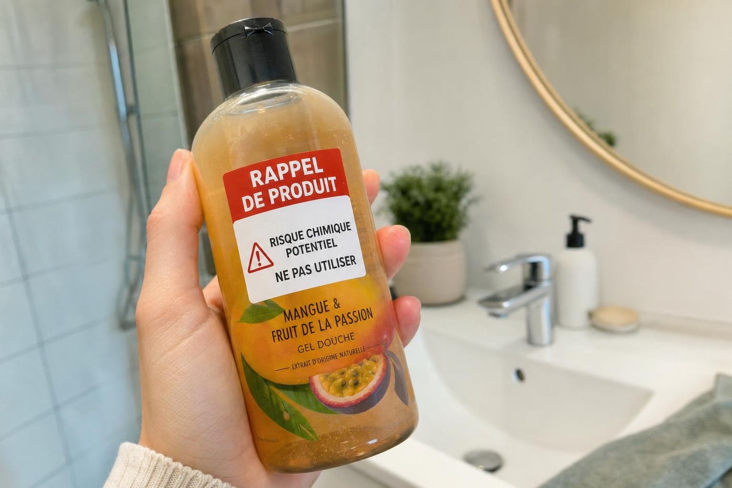 Rappel produit : n'utiliser plus ce gel douche BY U des Magasins U, il ...