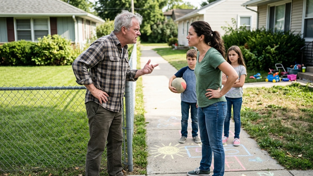 My neighbor wouldn't leave my children in peace and when I confronted ...