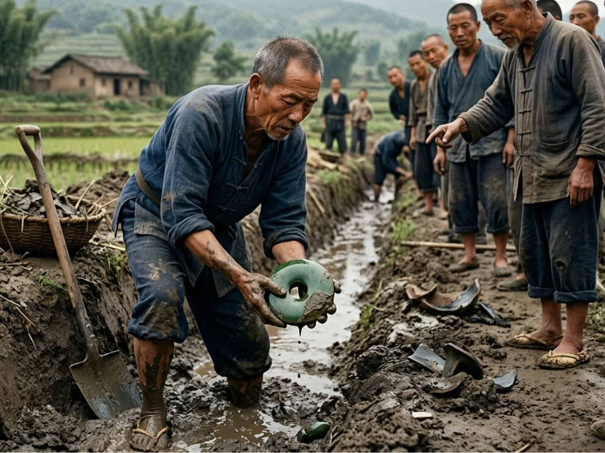 In 1929, a farmer was clearing an irrigation ditch in Sichuan, and the ...