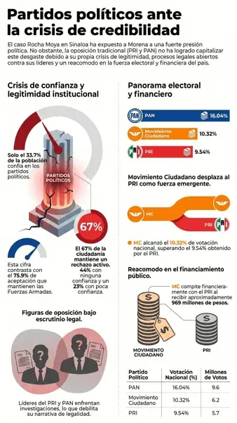 PRI, PAN y MC intensifican la guerra política por el caso Rocha Moya ...