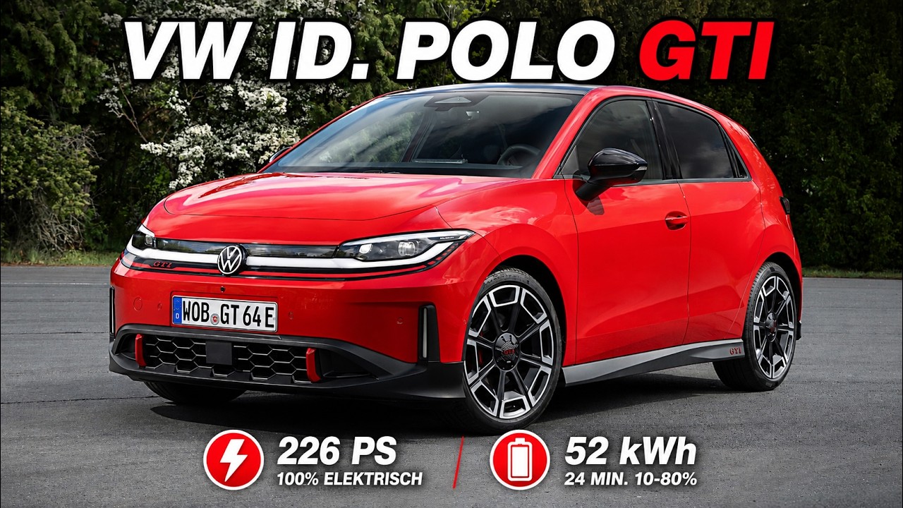 226 PS VW ID. Polo GTI (2026) mit 52-kWh-Akku und DCC-Fahrwerk