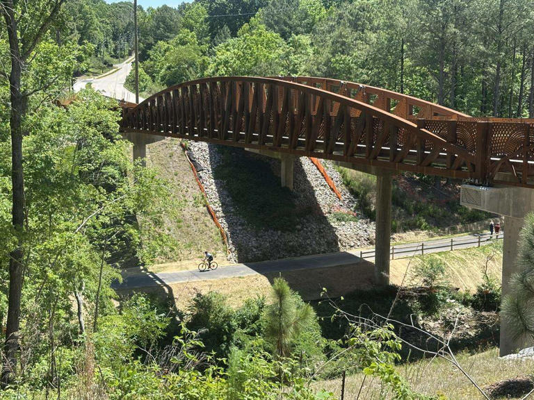 Renewed greenway trail and a signature pedestrian bridge open in Cary