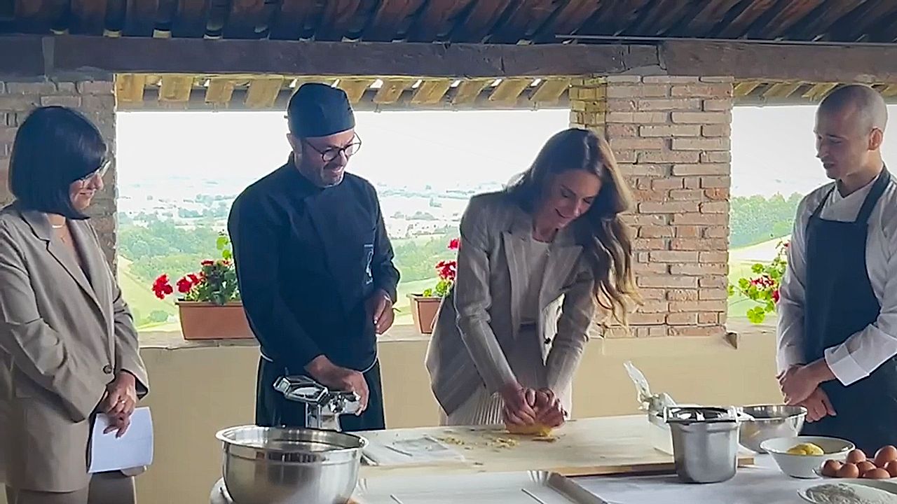 Princess Kate learns to make pasta during Italy visit