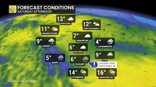 10-20 cm: Blast of spring snow may interrupt long weekend plans in Alberta