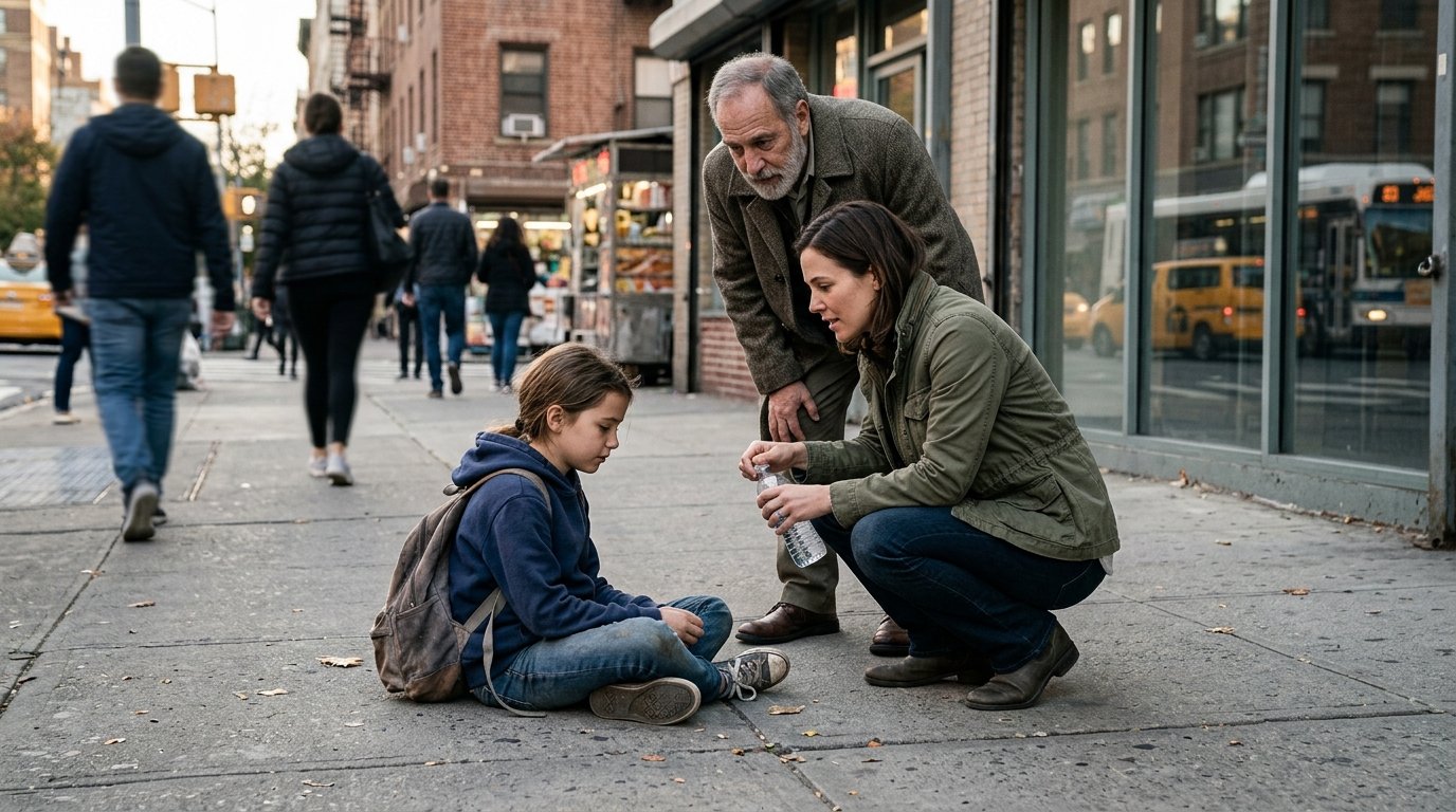 A child pretended to be homeless in public, and strangers’ reactions ...