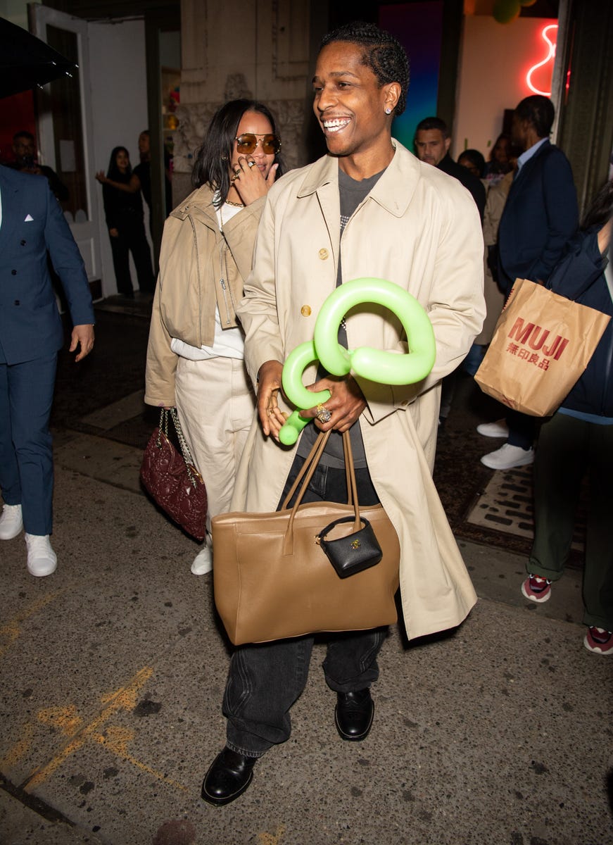 Not even slime can keep Rihanna from carrying her Dior crunchy bag