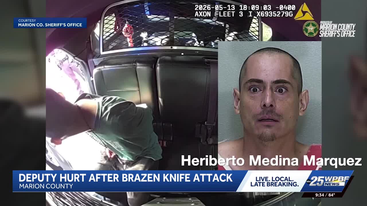 Florida deputy stabbed in ambush, bulletproof vest saves his life