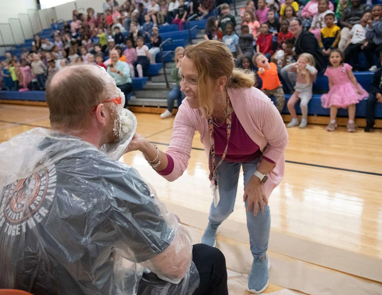 'Dude, it's insane.' Jackson school staff take pies to face to ...