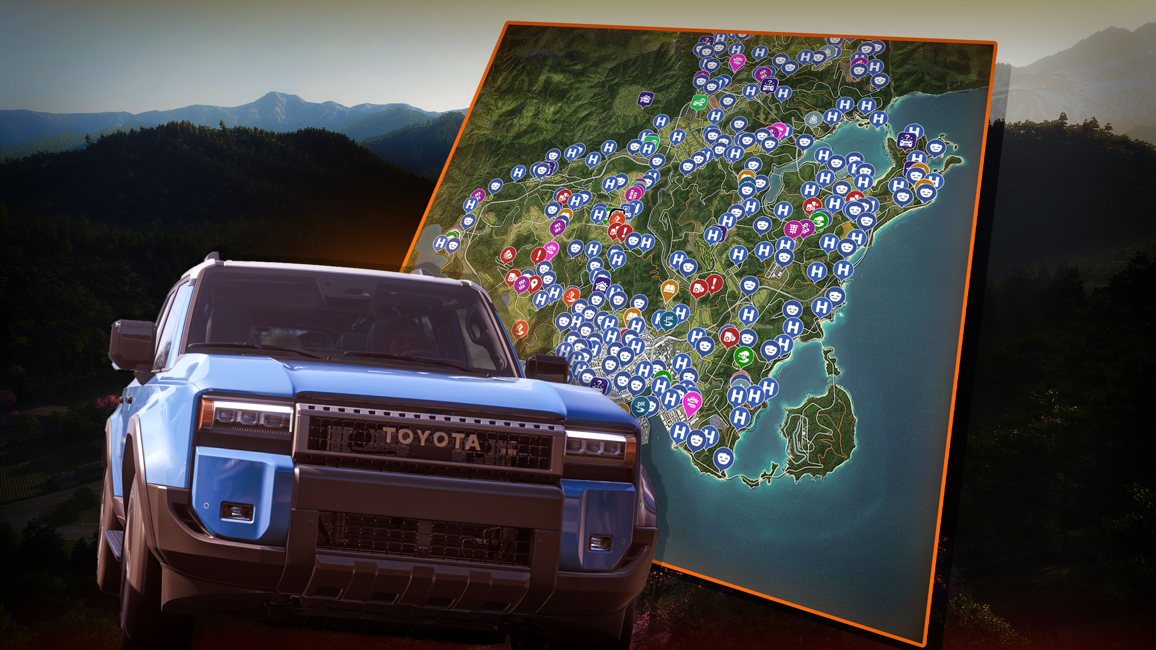 Forza Horizon 6 interactive map