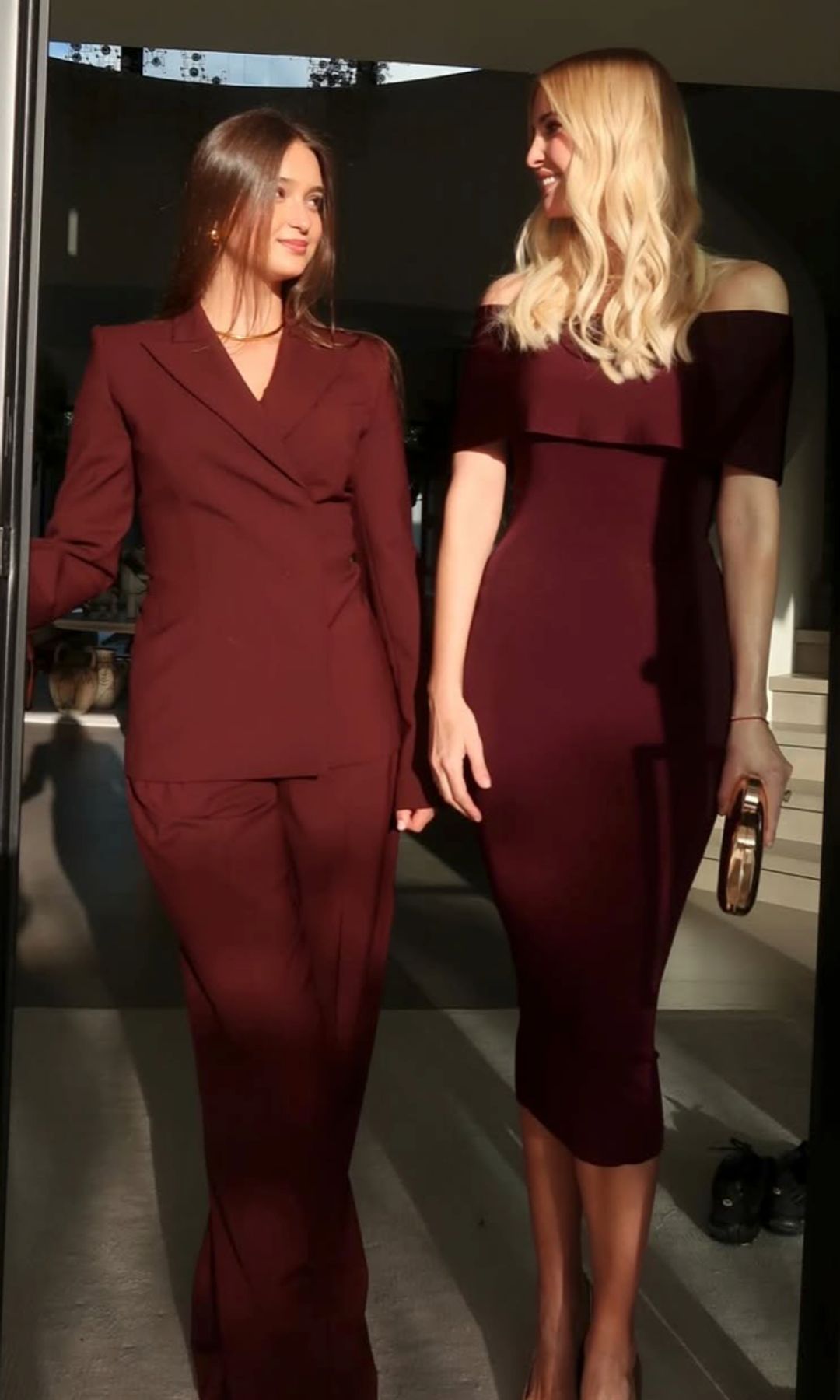 Ivanka Trump and daughter Arabella twin in burgundy in sweet life update