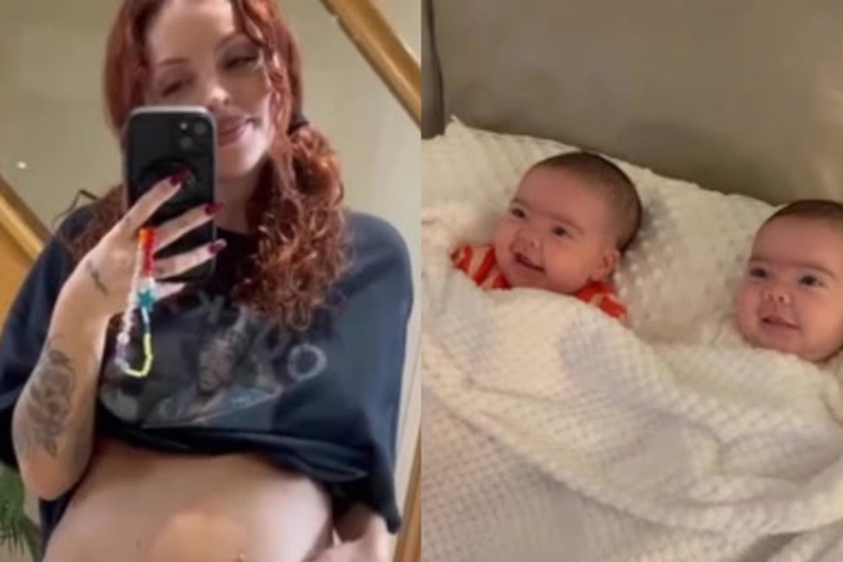 Jesy Nelson shares heartfelt tribute to twins on first birthday