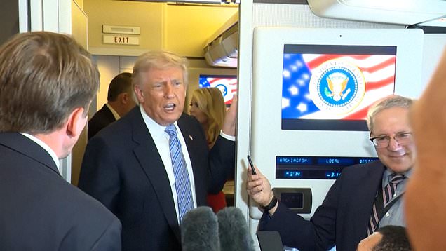 Trump takes aim at BBC reporter in clash on Air Force One