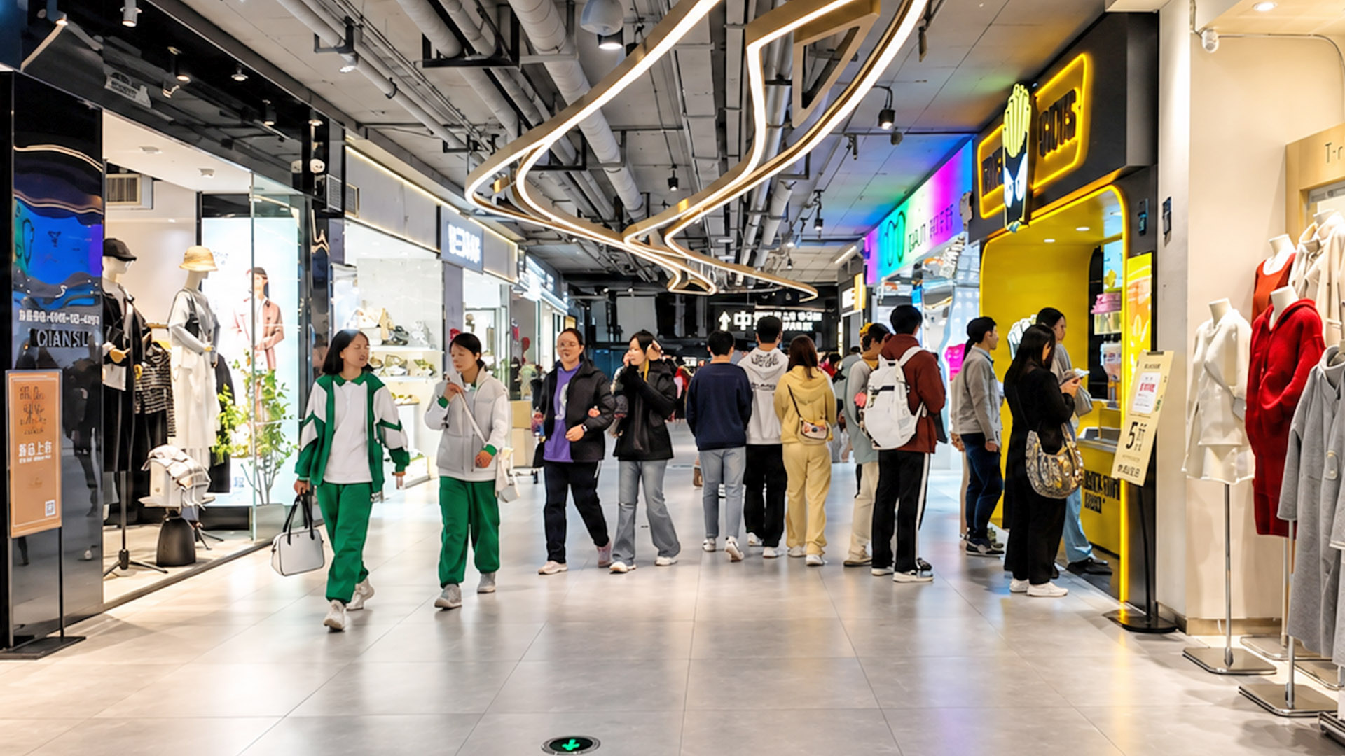 China develops modern retail spaces beneath crowded city streets