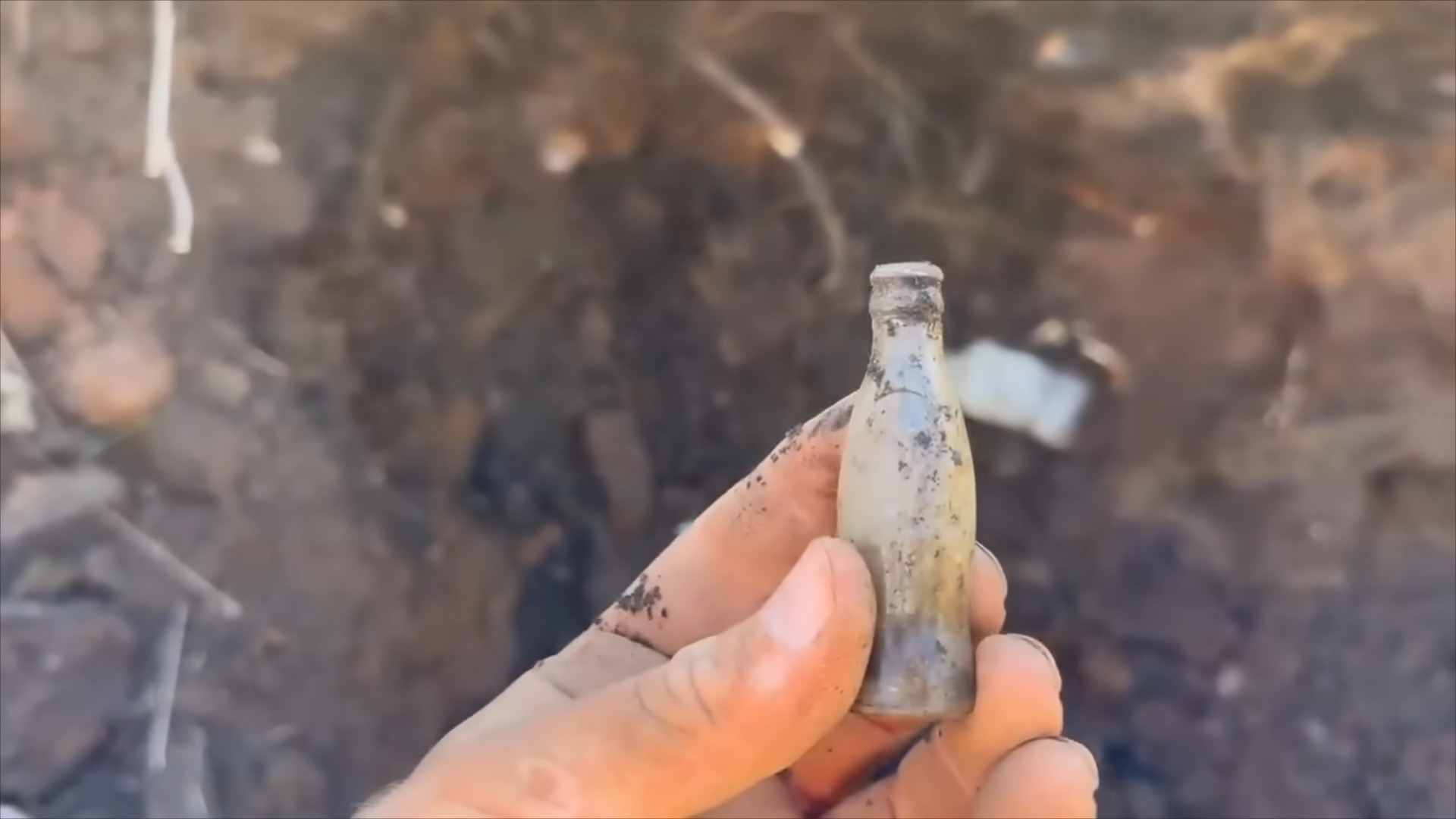 He dug up a tiny Coca-Cola bottle buried for nearly a century