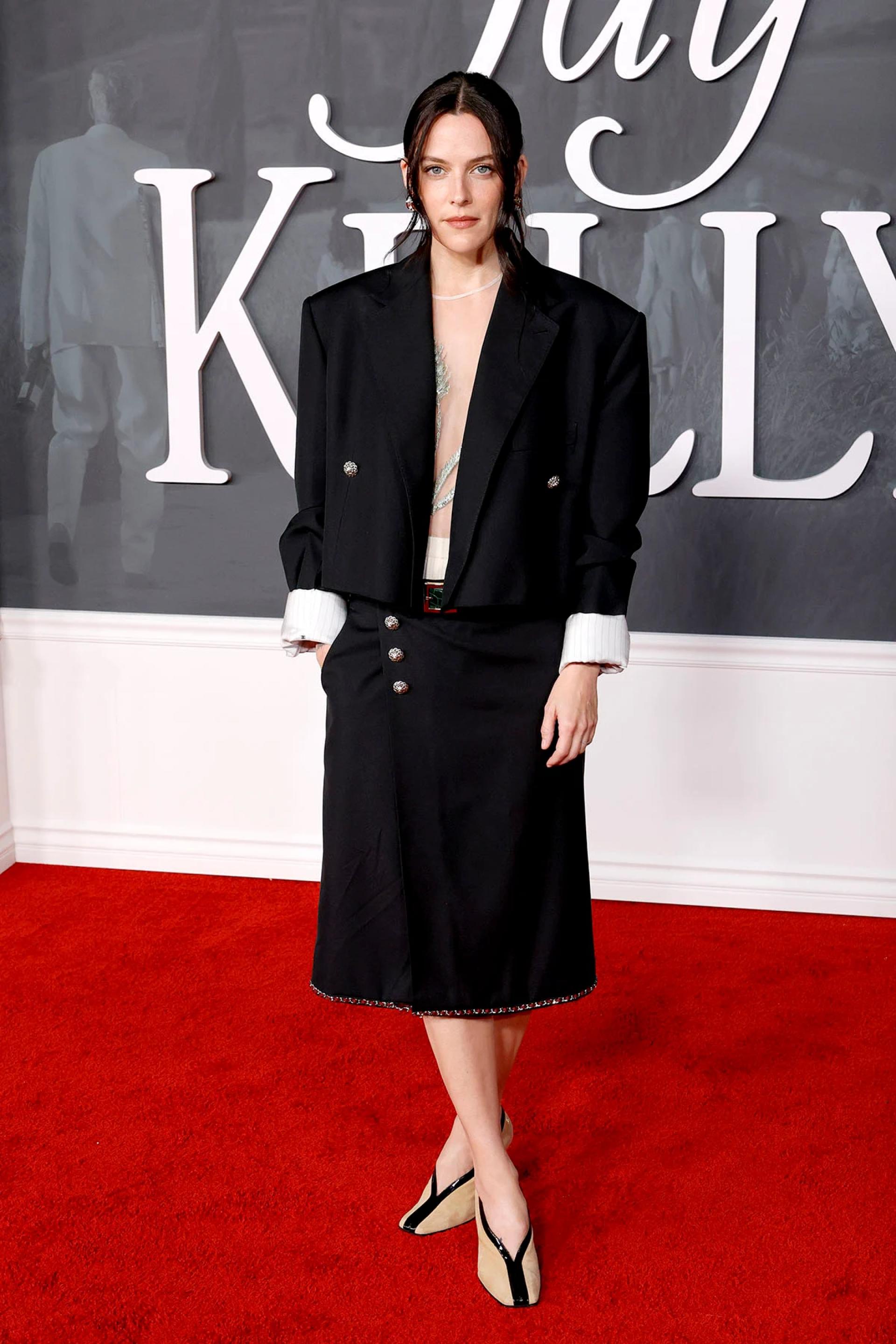 Riley Keough sidesteps Cannes dress code in sheer red carpet look