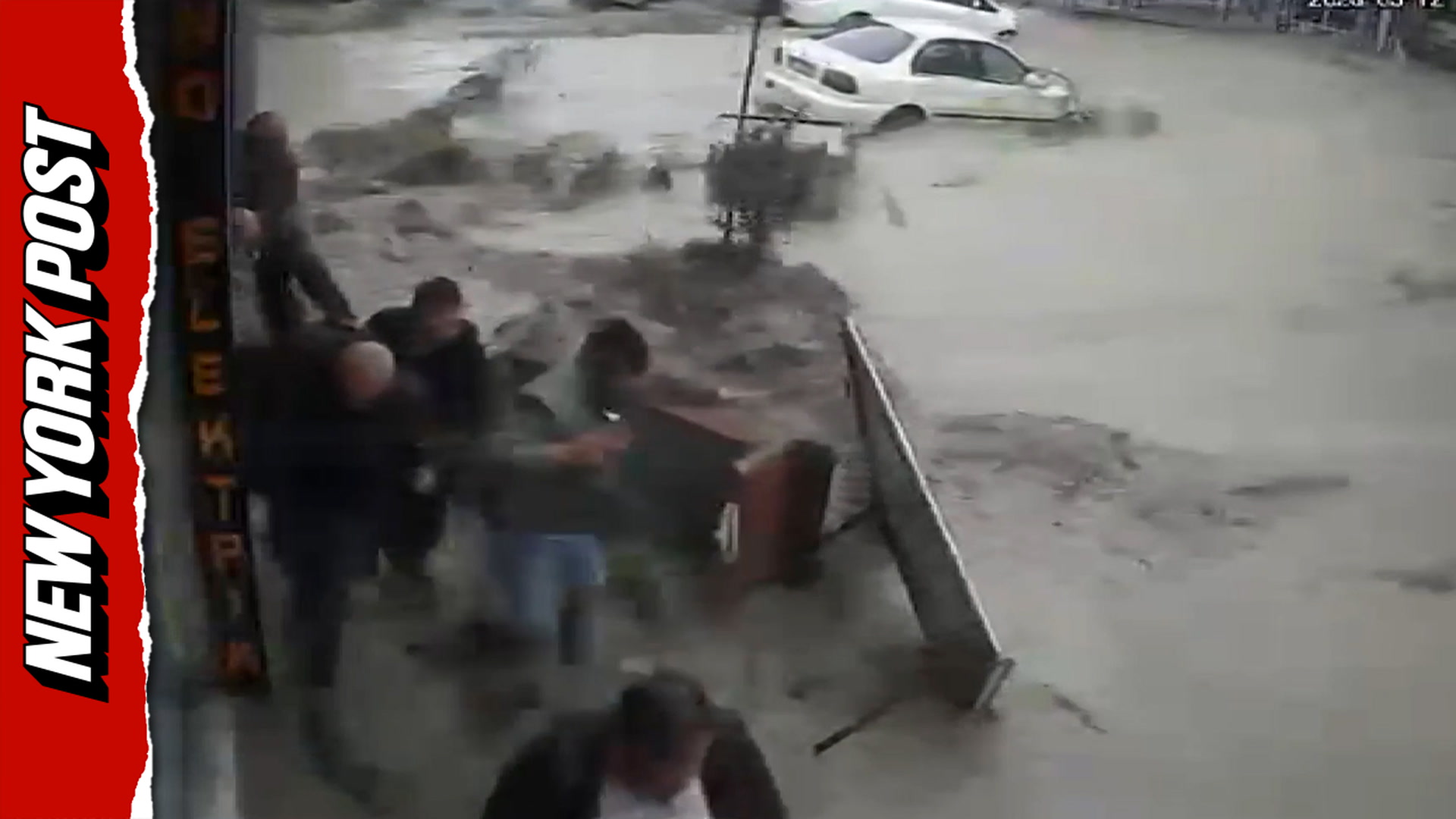 Unreal moment rapid flash flood submerges Turkish streets