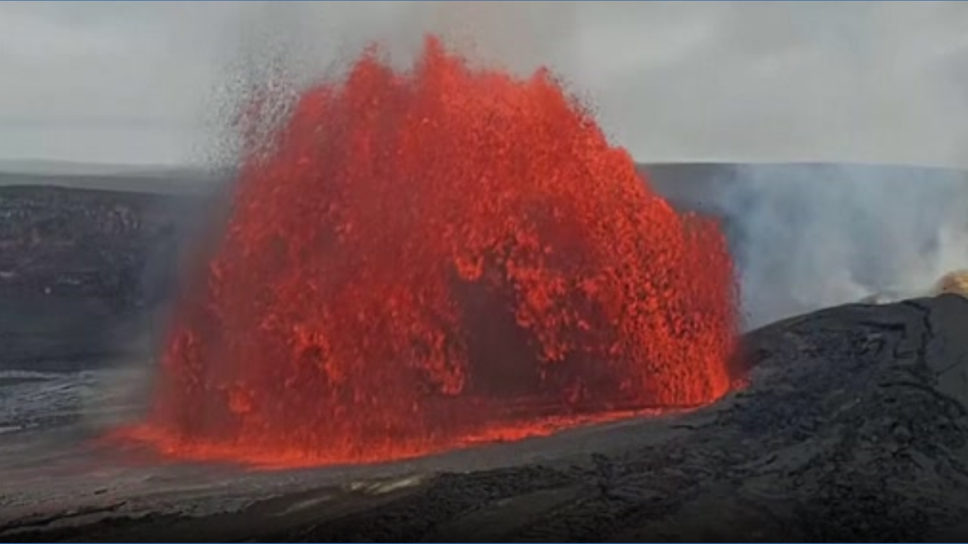 Kilauea volcano erupts again with massive lava fountains