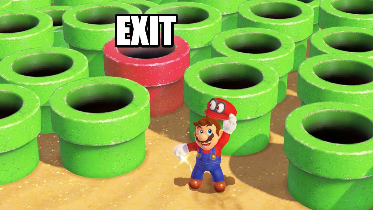 Mario must find the one correct pipe out of one hundred