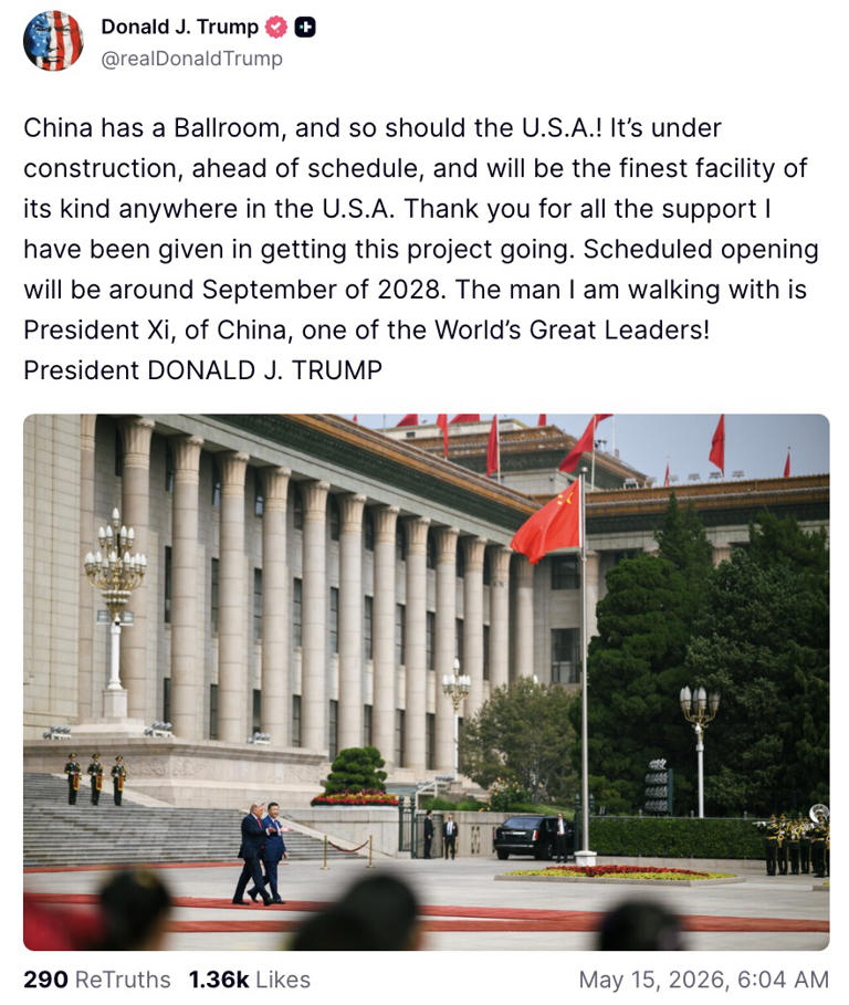 Trump touts golden statue of himself, White House ballroom, and TikTok ...