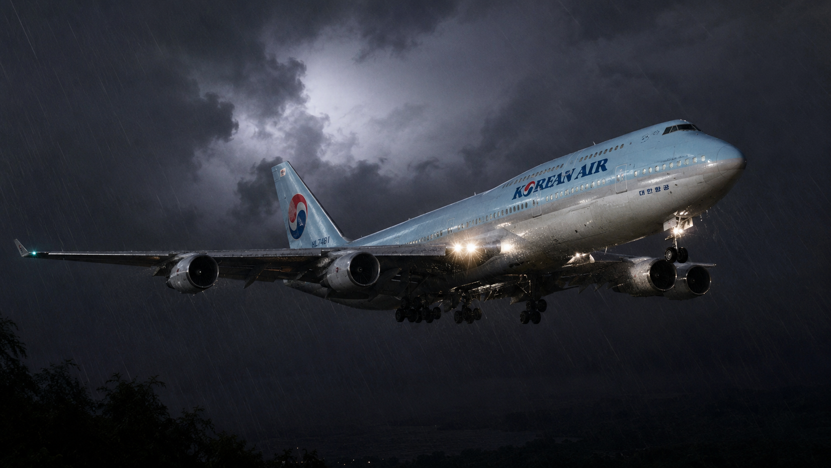 Korean Air 801 descended into a hill before Guam