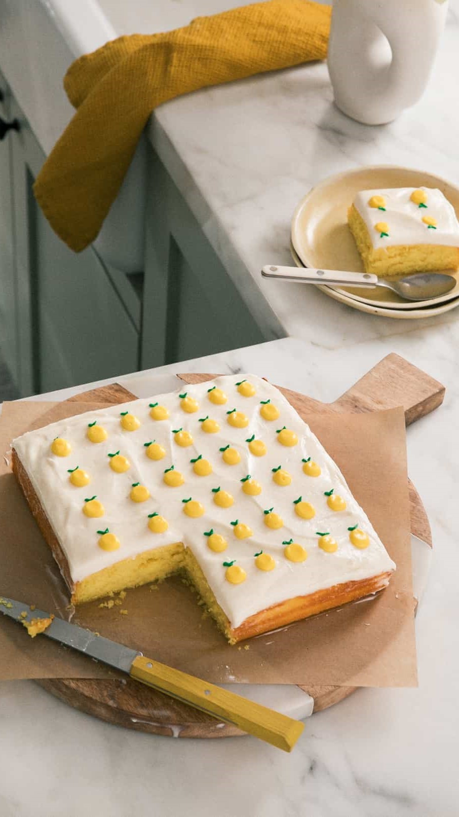 Tender, moist mini sheet lemon cake recipe