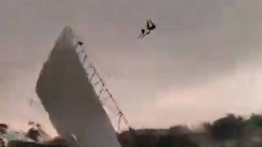 Man is thrown through the air by a gust of wind and survives