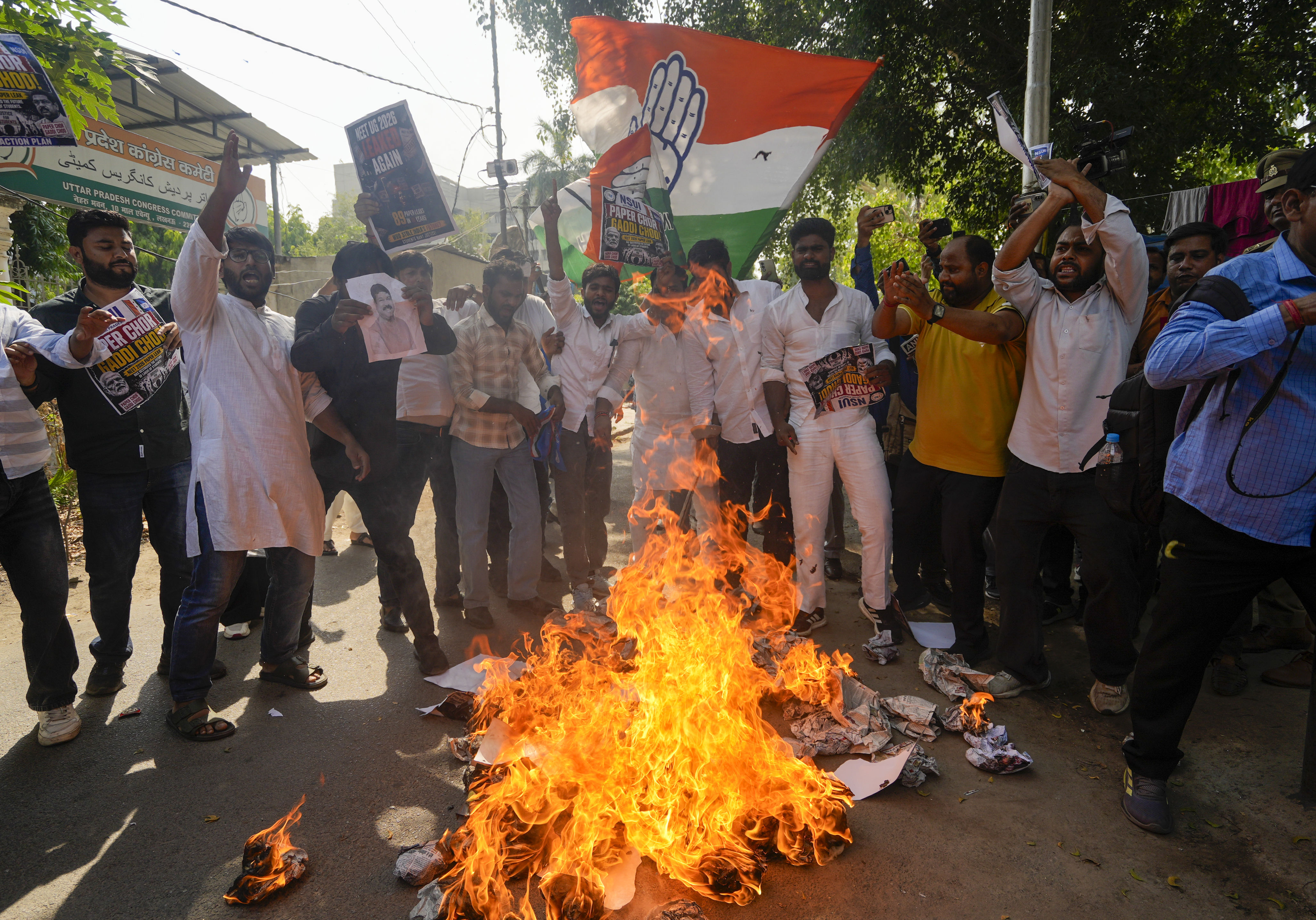 Youth Congress demands Pradhan's resignation over NEET question paper leak
