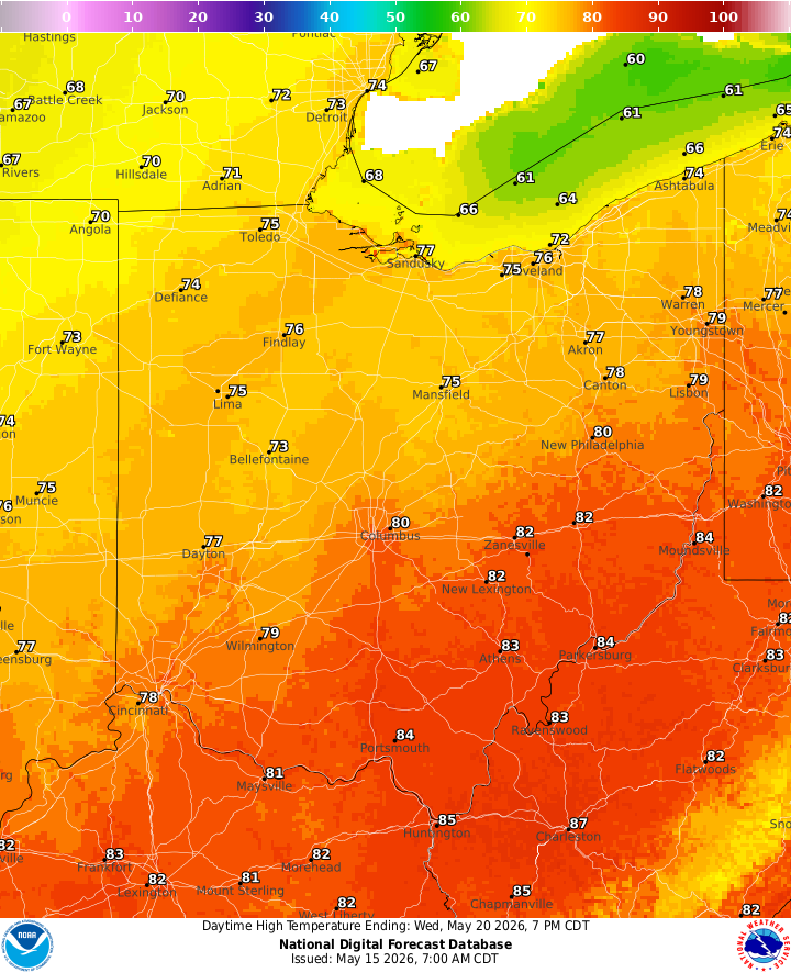 Ohio heat wave mapped: Temps in 90s with feels-like near 100 next week