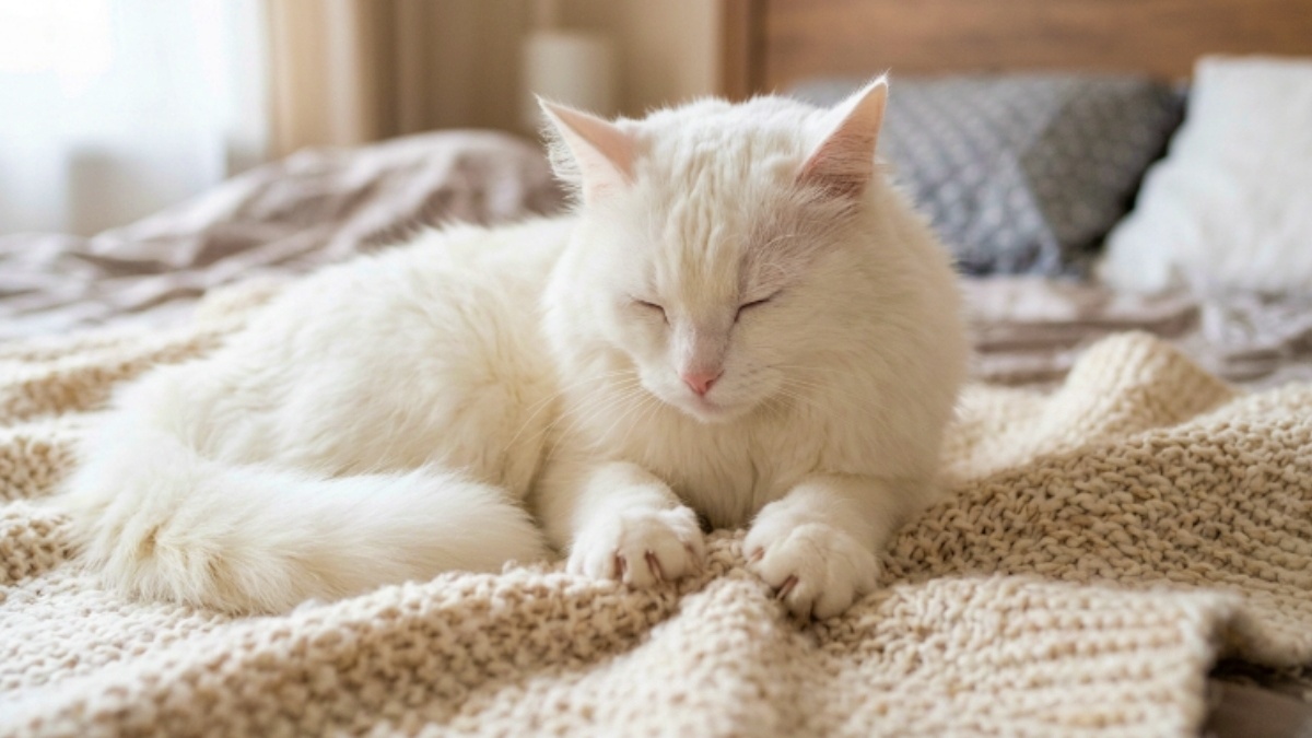 Why do cats knead blankets and people? There's a curious and adorable ...
