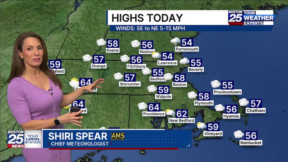 Boston 25 Friday midday weather