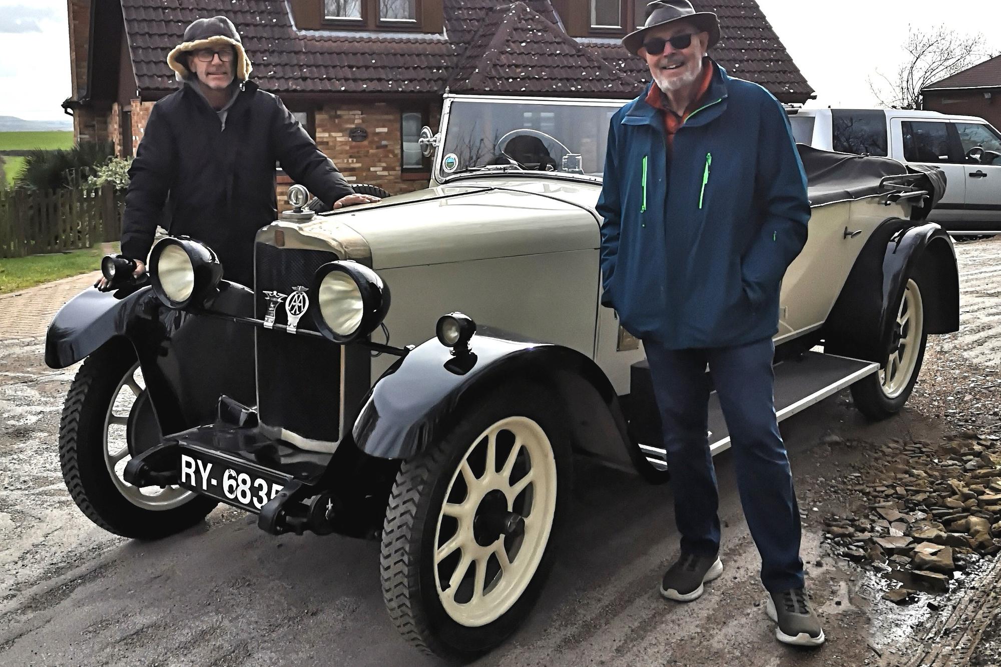 Team Lavinia celebrate vintage car’s coastal road trip for Leighton ...