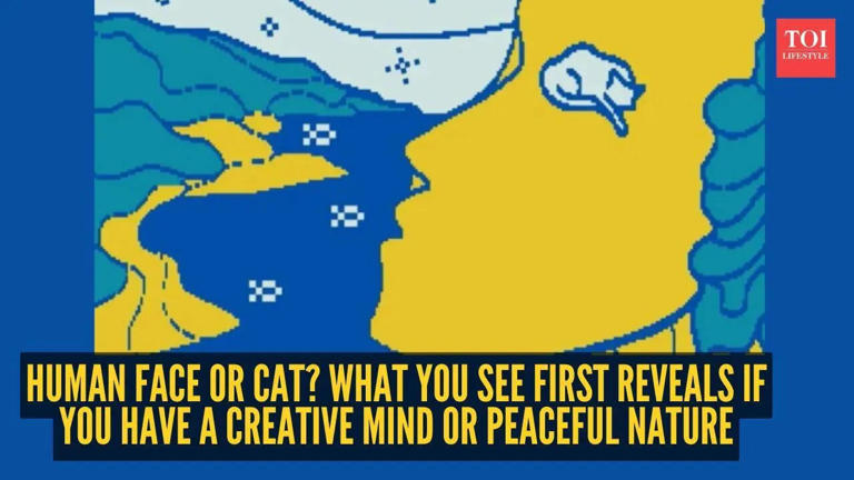 Optical illusion personality test: Human face or cat? What you see ...