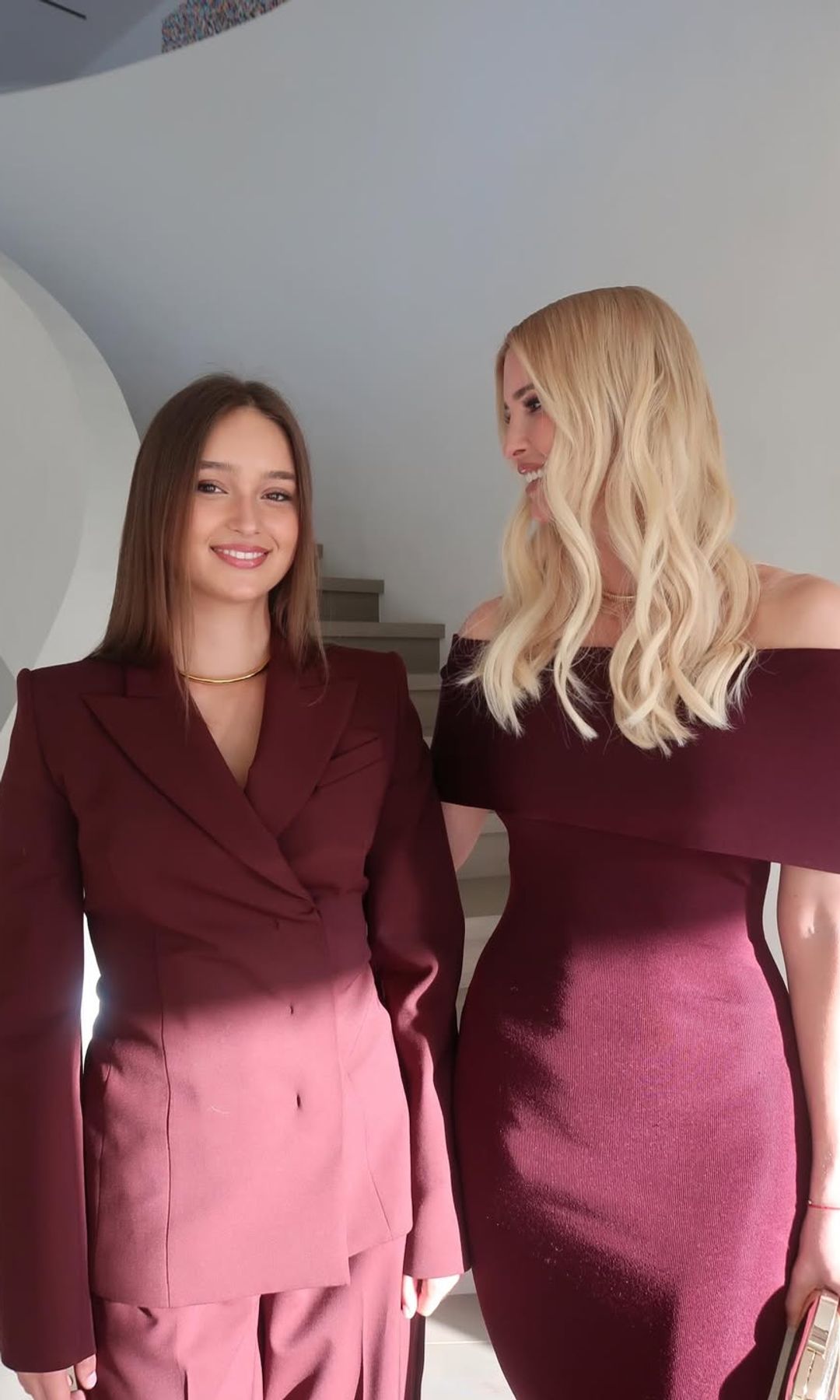 Ivanka Trump and daughter Arabella twin in burgundy in sweet life update